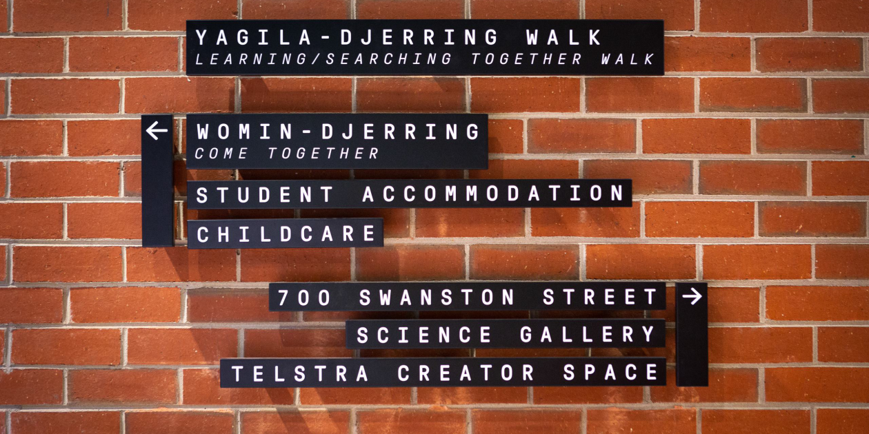Indigenous Signage at The University of Melbourne / Events