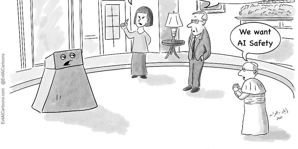 Cartooning Artificial Intelligence anxiety / Events